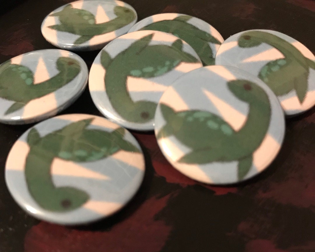 Cryptids Button - Loch Ness Monster - Pinback Buttons - Etsy
