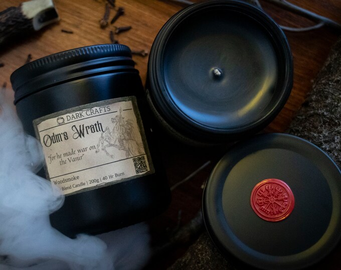 Odin's Wrath Viking Candle, Bergamot, Clove, Sandalwood, Gifts for Him ...