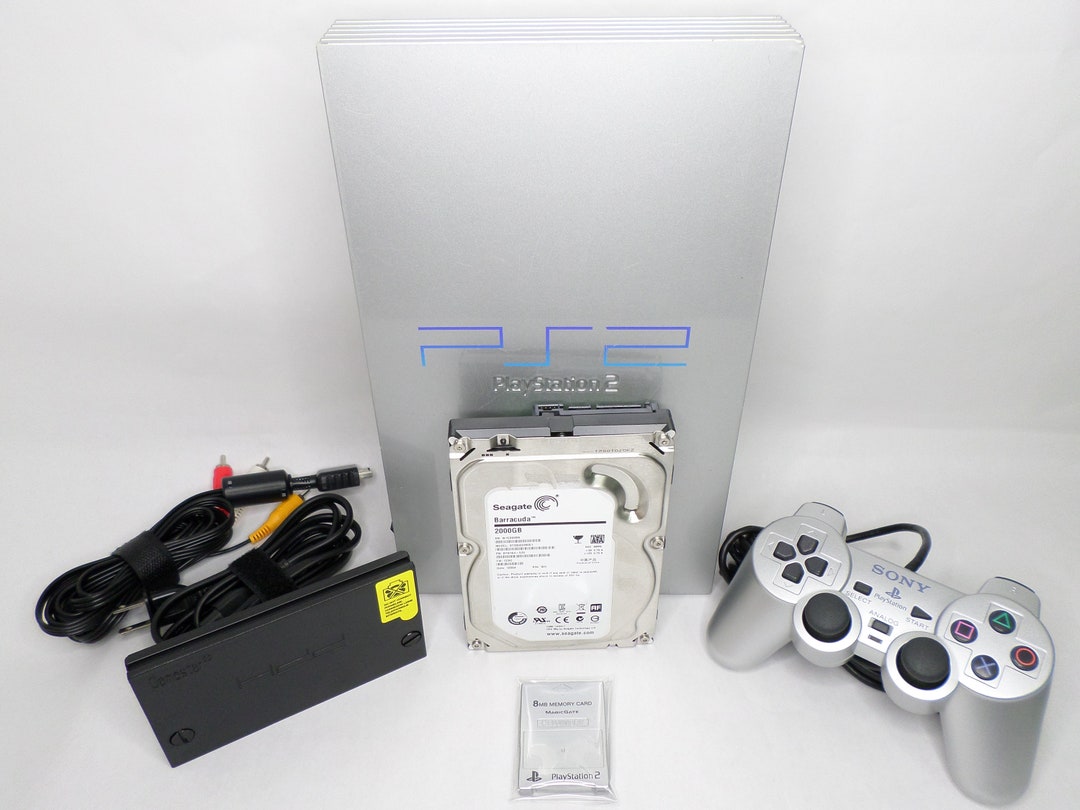 Playstation 2 PS2 Satin Silver 2TB HDD SCPH-5000 - Etsy