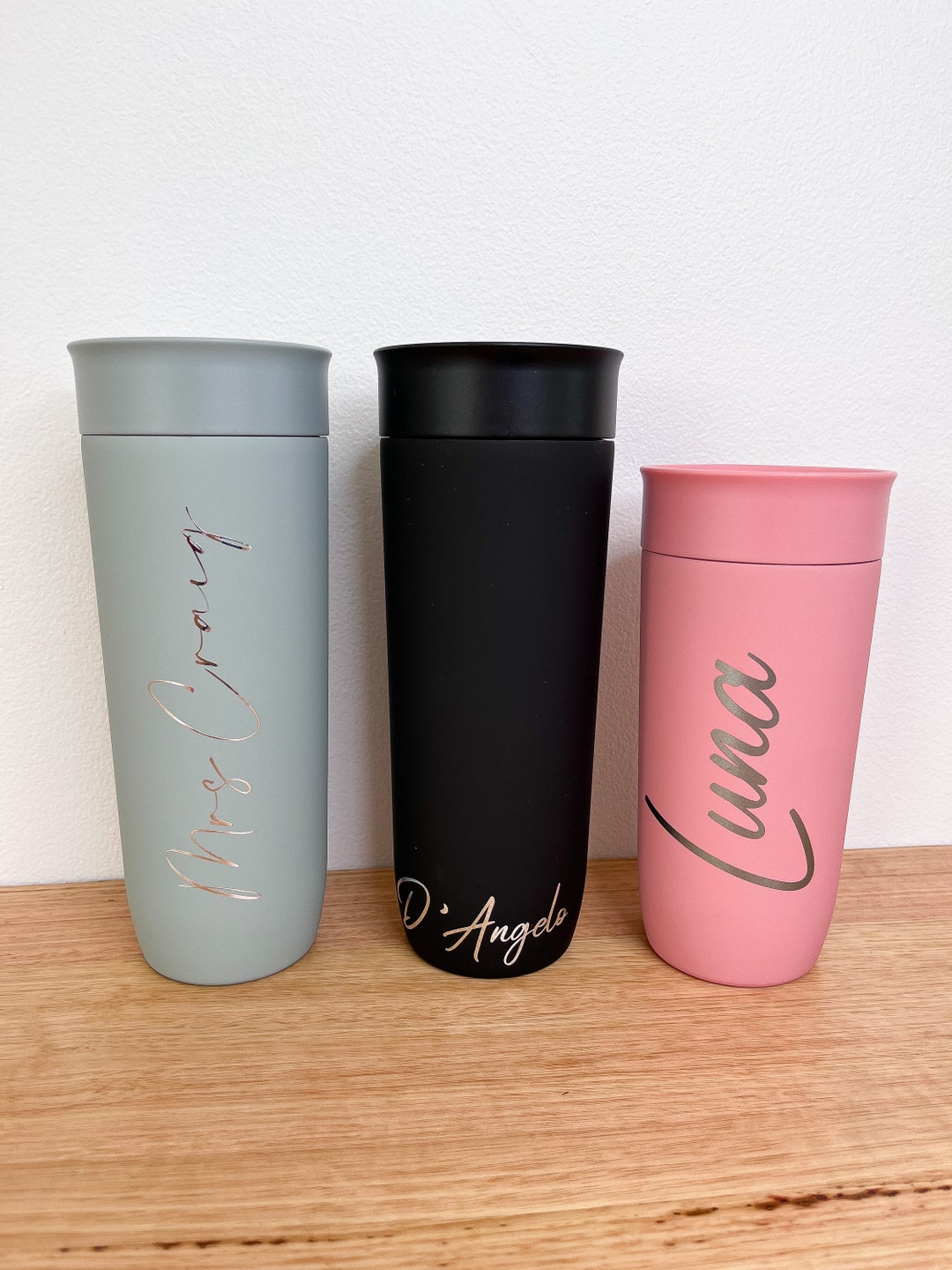 450ml & 360ml Travel Mug Insulated Coffee Cup Personalised Keep Cup ...
