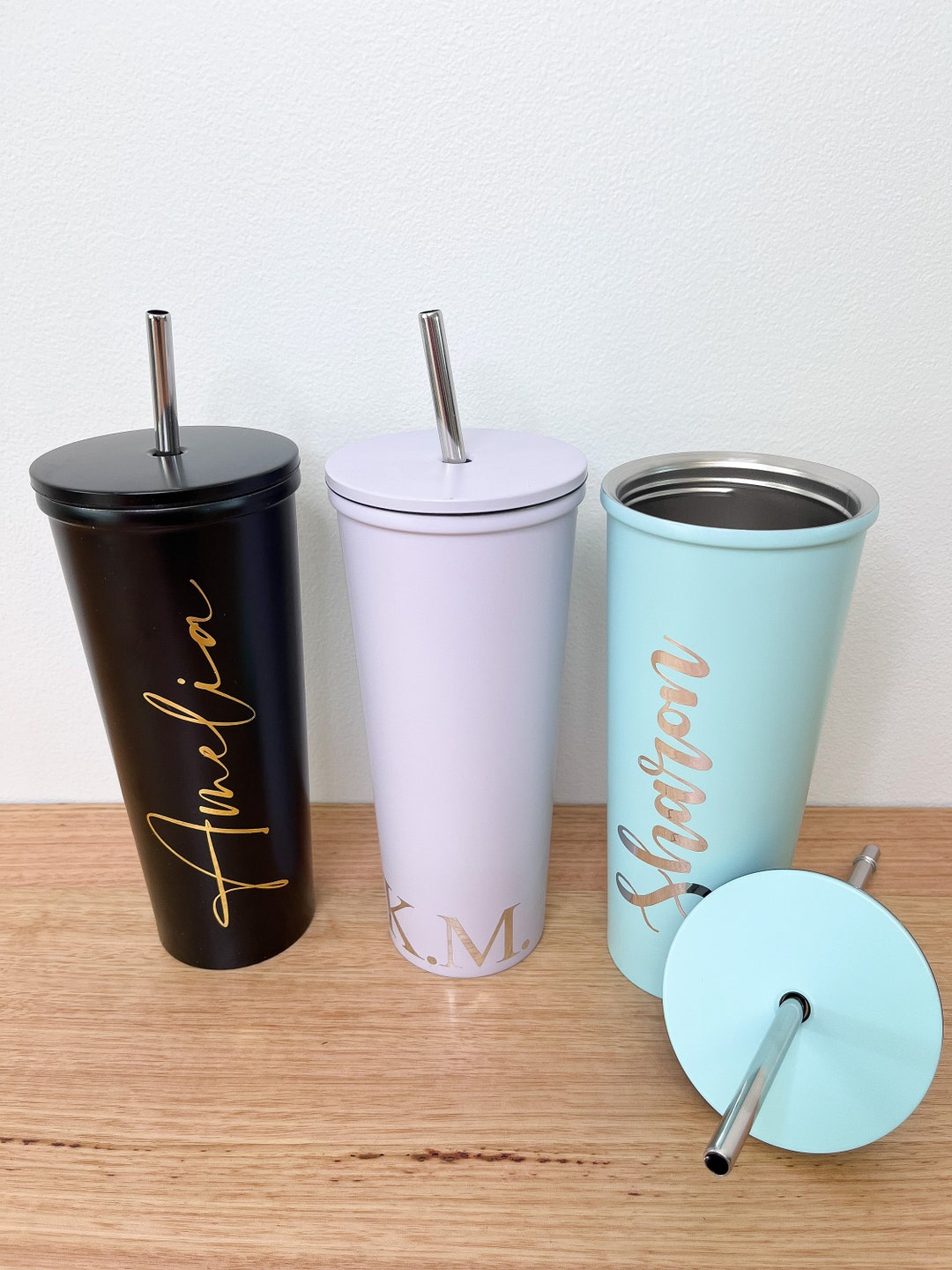 Personalised Insulated Smoothie Cup 650ML Tumbler With Straw Travel Mug ...