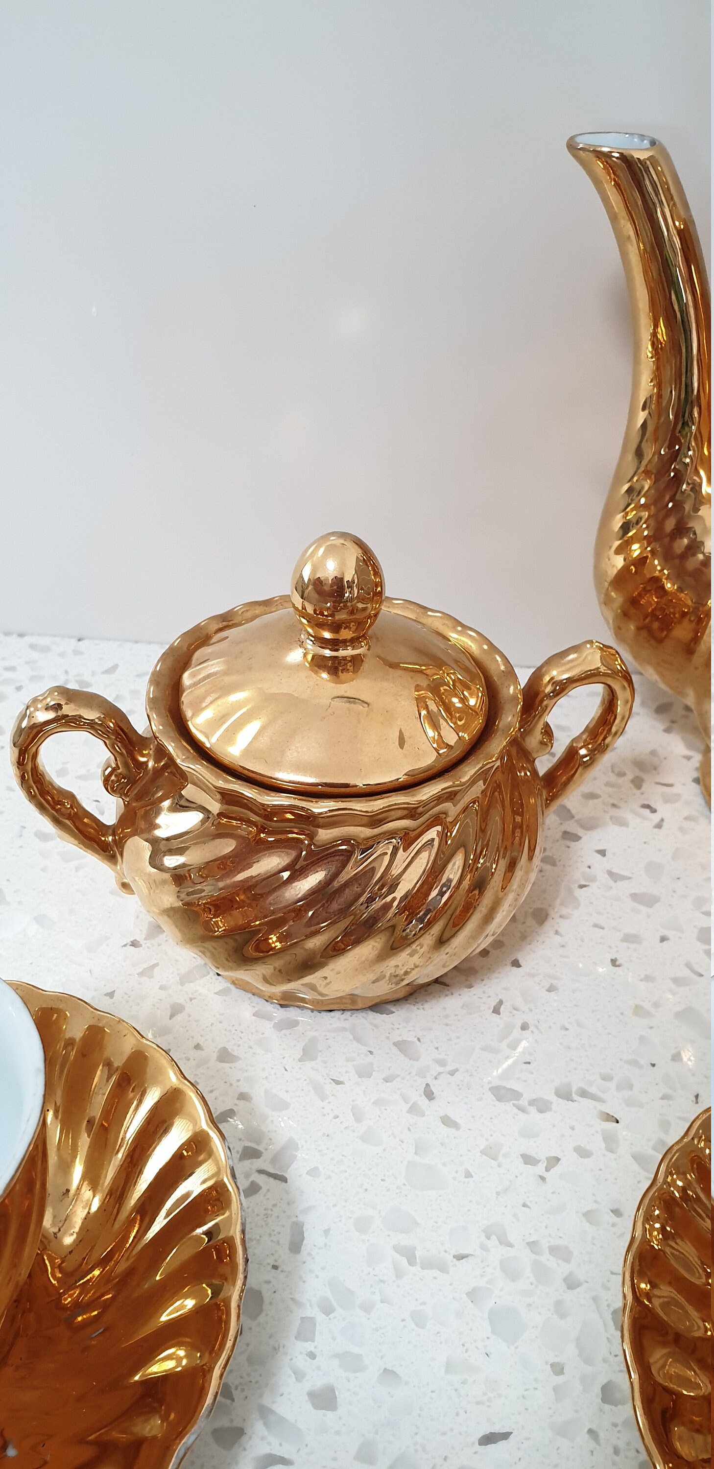 St Kilda 22 Carat Gold Plated Coffee Set - Etsy Australia
