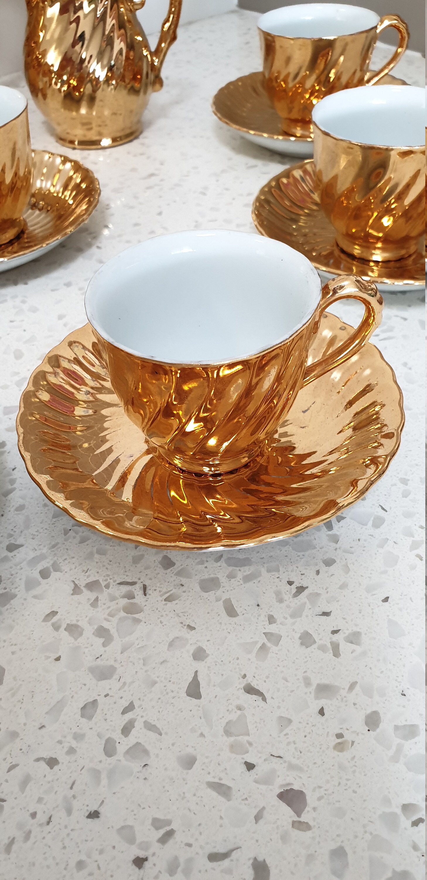 St Kilda 22 Carat Gold Plated Coffee Set - Etsy Australia