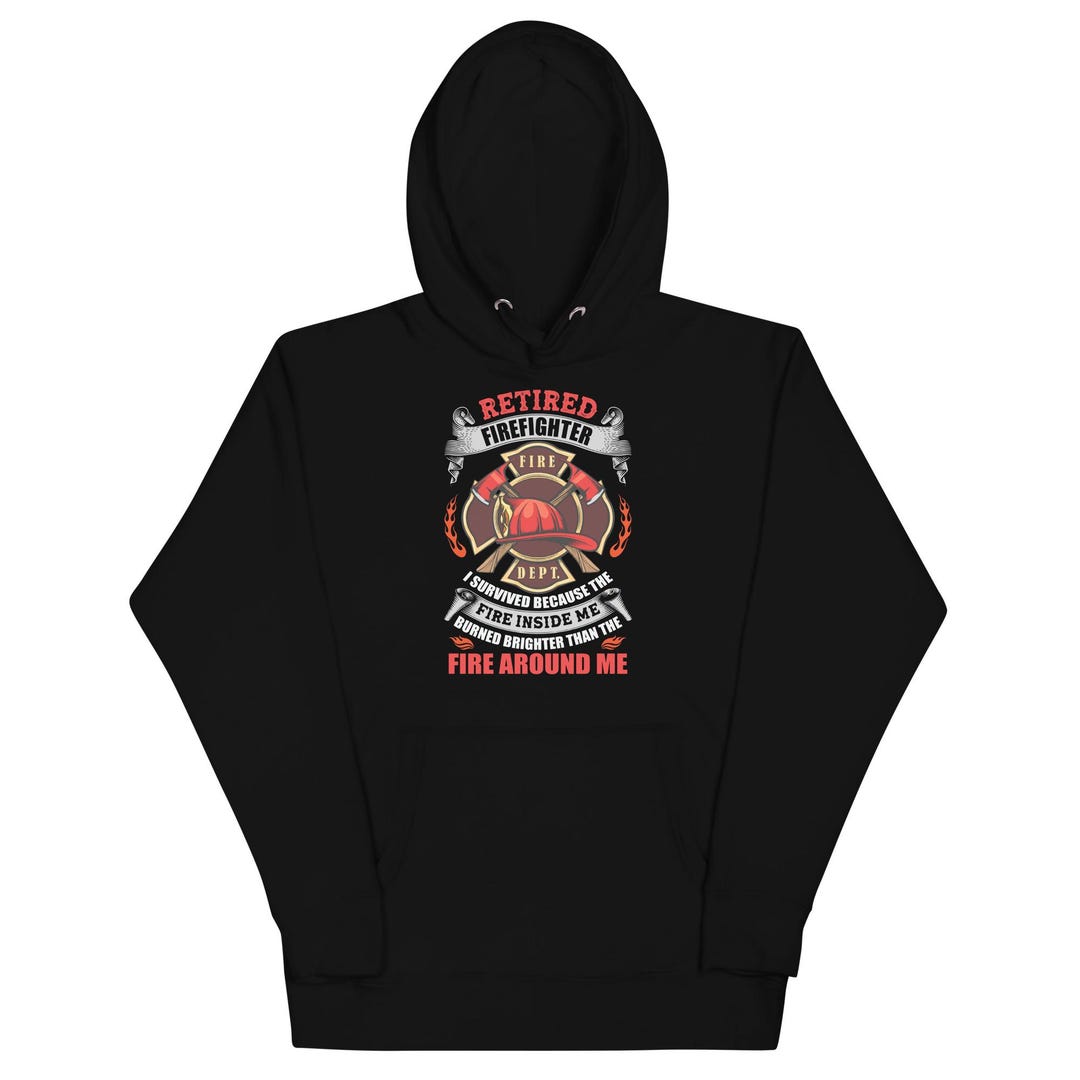Firefighter Hoodie: "i Survived" Graphic Print - Unisex Streetwear - Etsy