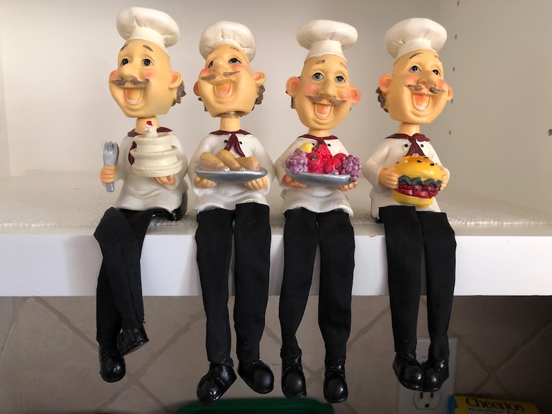 Chef, Shelf Sitter, Shelf Sitters, Removable Cloth Legs Shelf Sitters ...