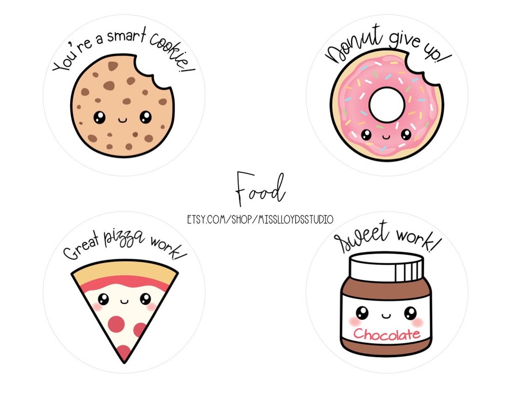 Teacher Merit Stickers - Food Puns - Etsy Australia