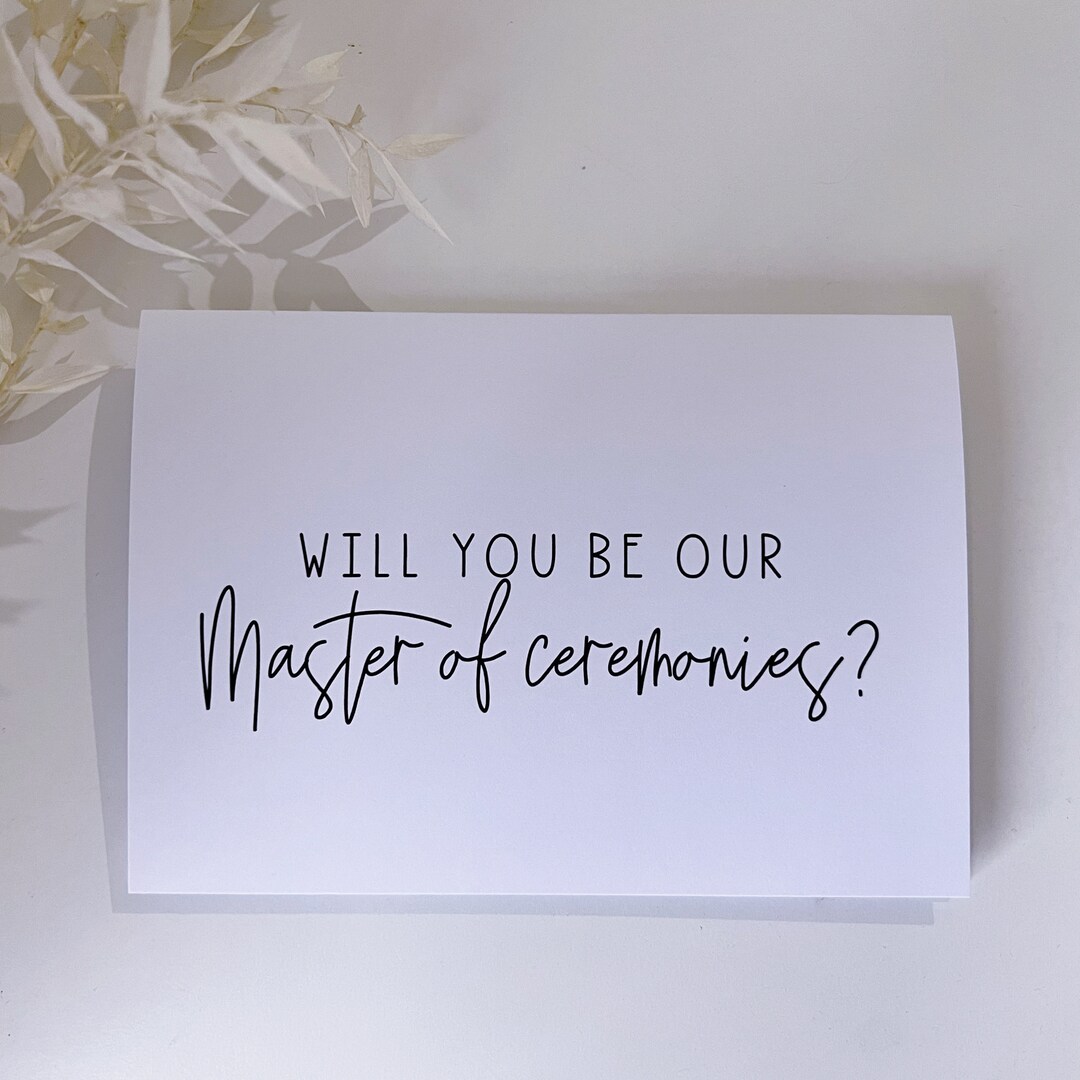 Master of Ceremonies MC Card Proposal | (greeting Card, Wedding Card ...