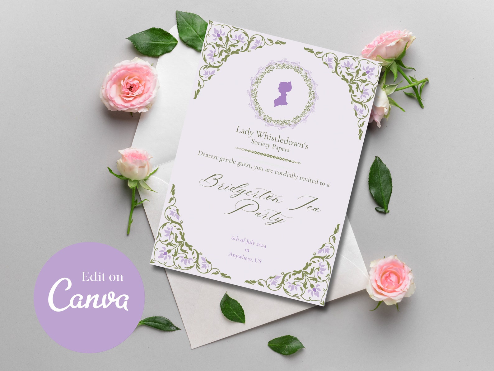 Bridgerton Tea Party Invitation, Bridgerton Themed Party Invitation ...