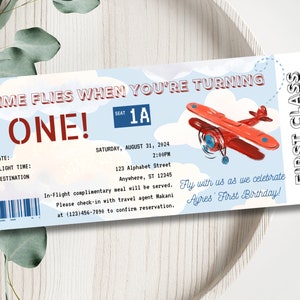 First in Flight Birthday Invitation, Airplane Birthday Invitation ...