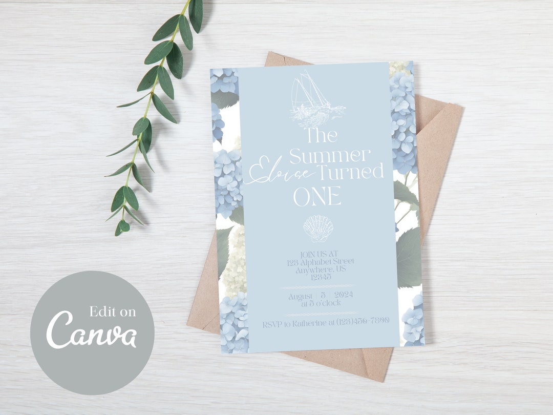 The Summer I Turned One Invitation, the Summer I Turned Pretty ...