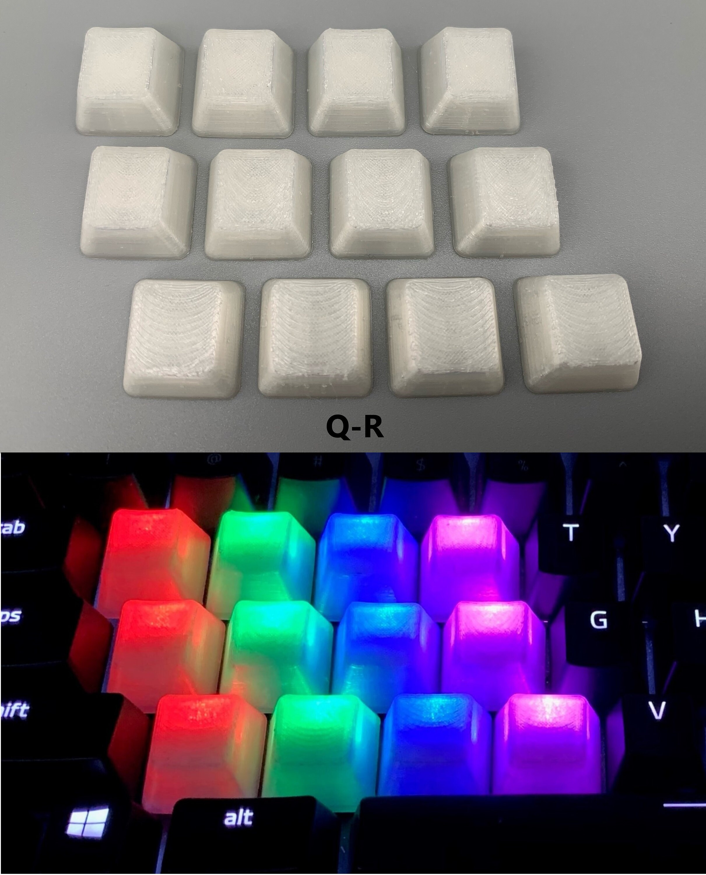 Max Universal Clear Translucent Cherry Mx Full Keycap Set