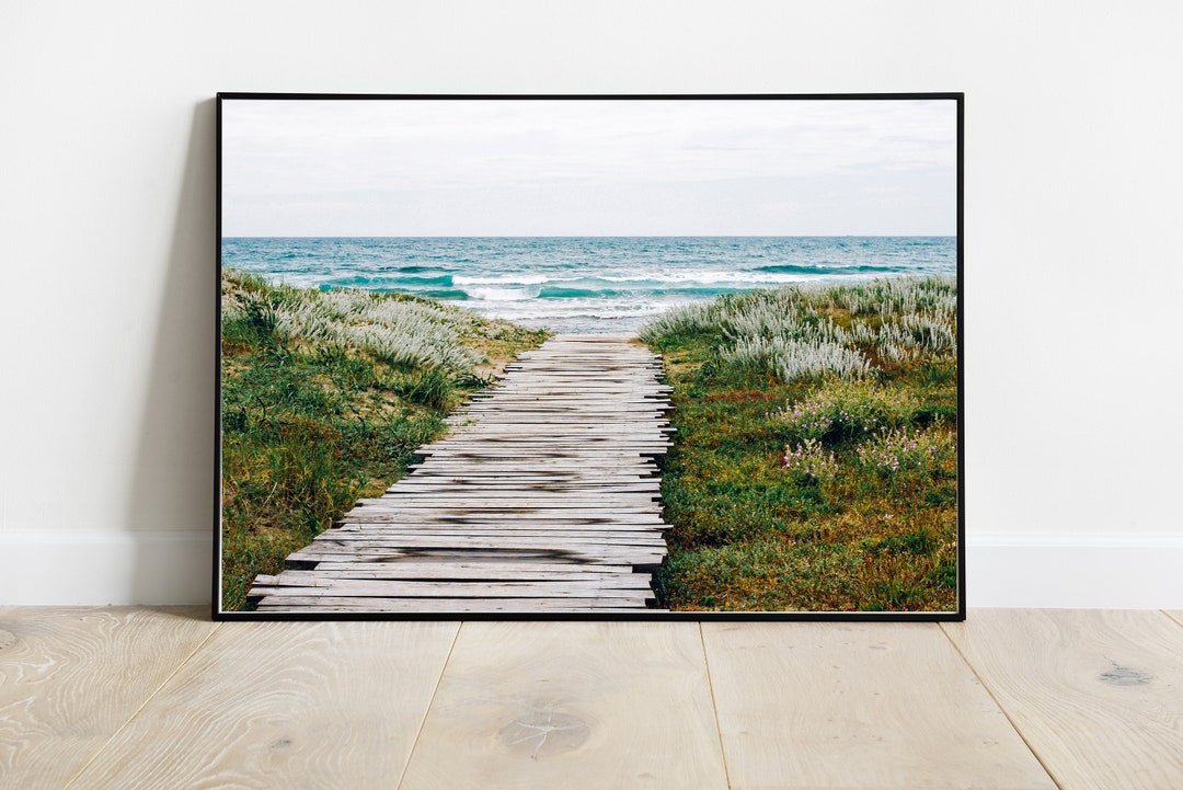 Ocean View Art Print Beach Grass Ocean Photography Large - Etsy