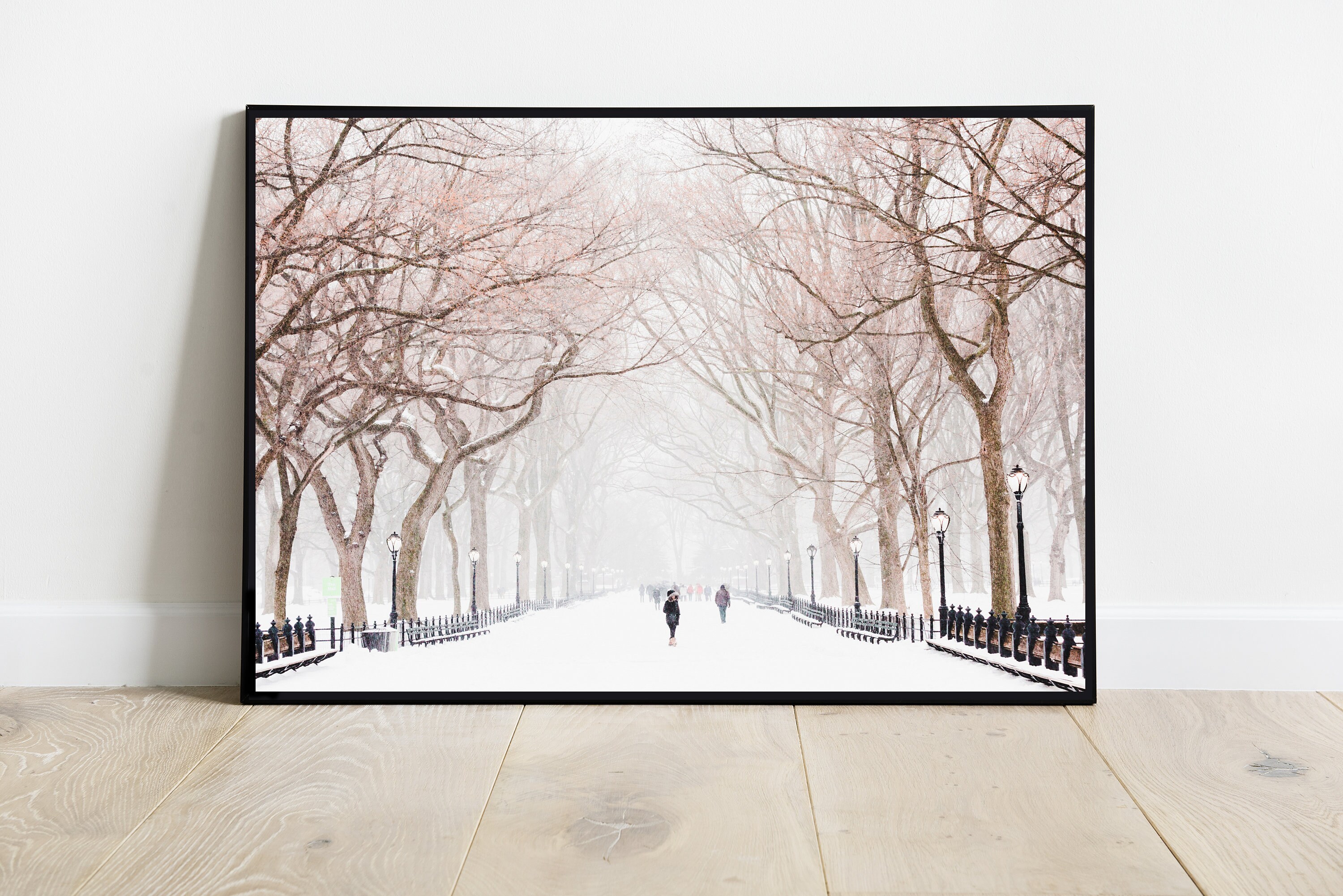Central Park in Winter, Snow in Central Park, Large Art Print, Canvas ...