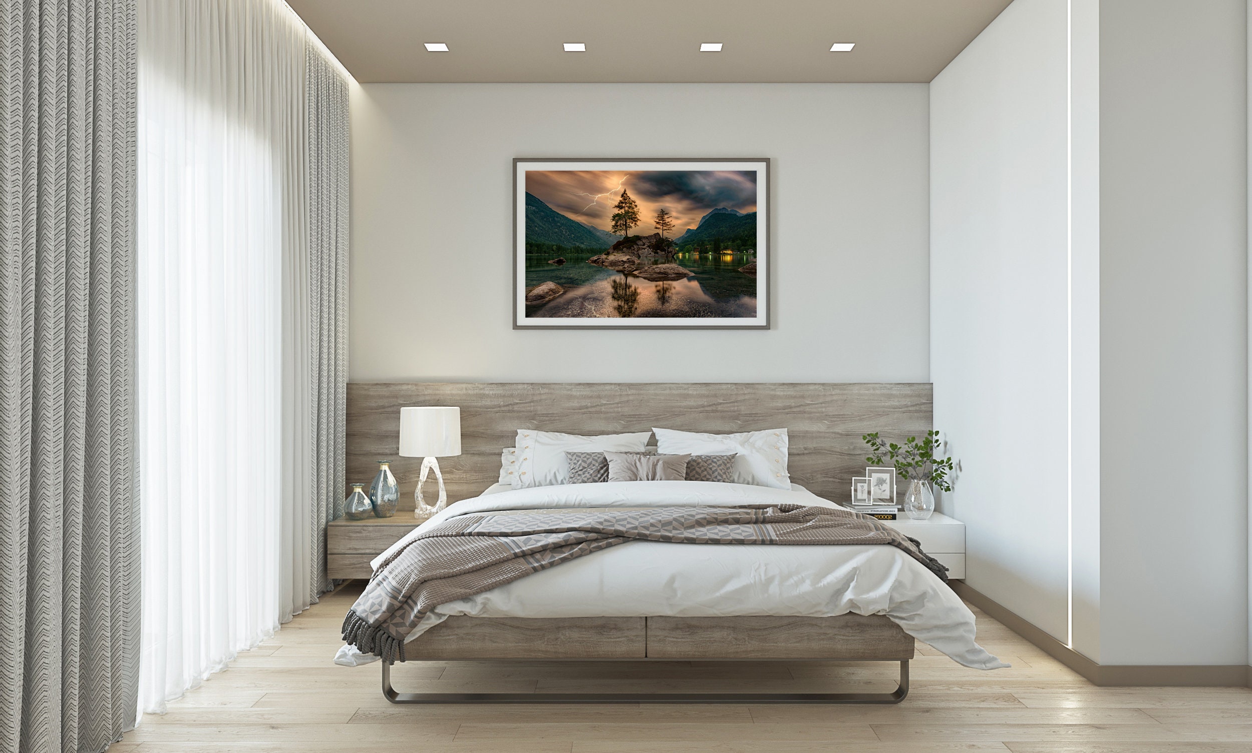 Large Wall Art, Large Canvas Art, Lightning Storm, Scenic Photography ...