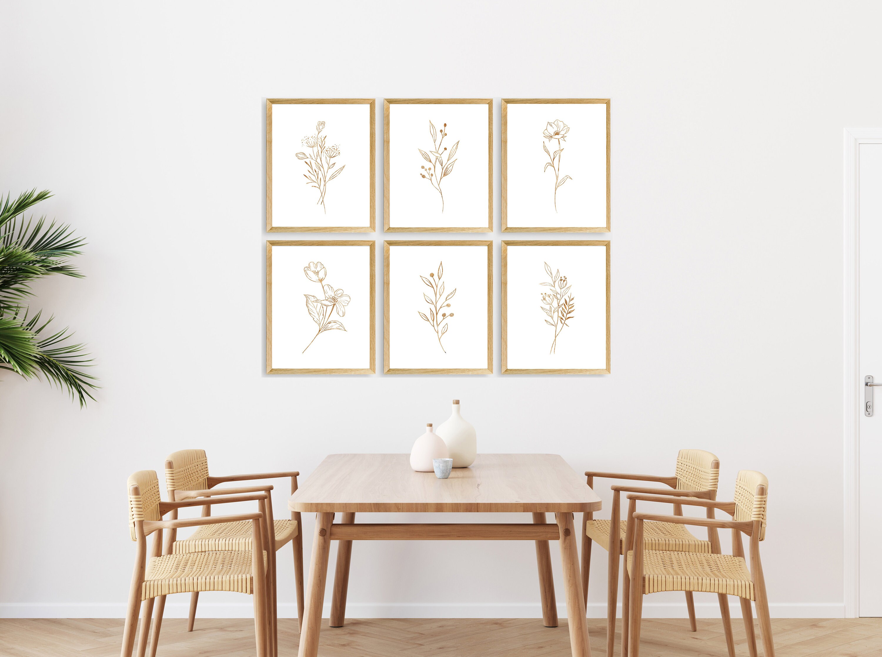 Botanical Print Set, Floral Art Set, Nursery Decor, Wall Art, Home ...