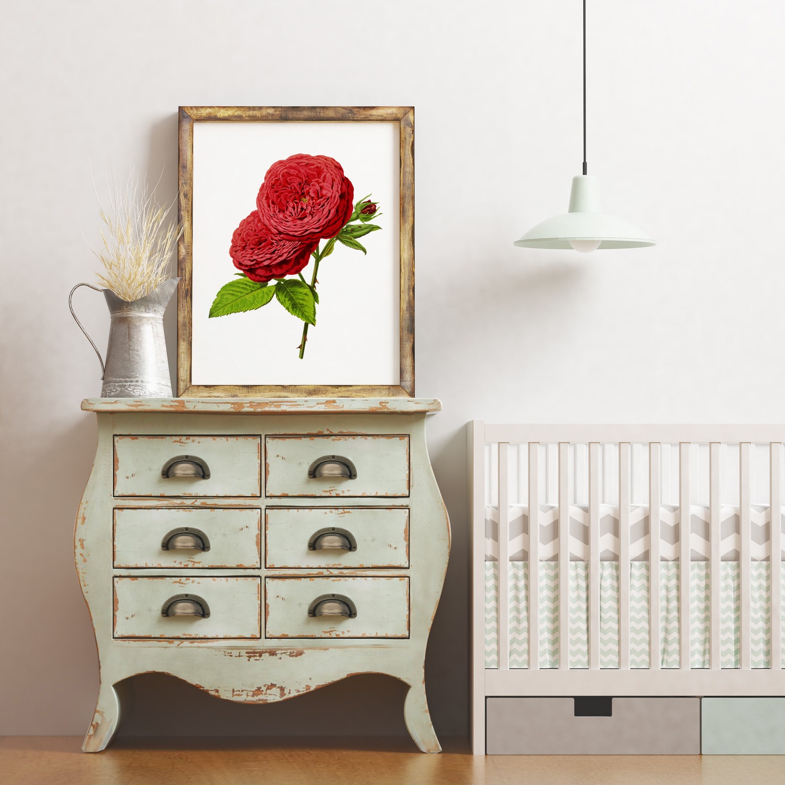 Rose Art Print, Printable Wall Art, Red Rose, Flower Wall Art, Home ...