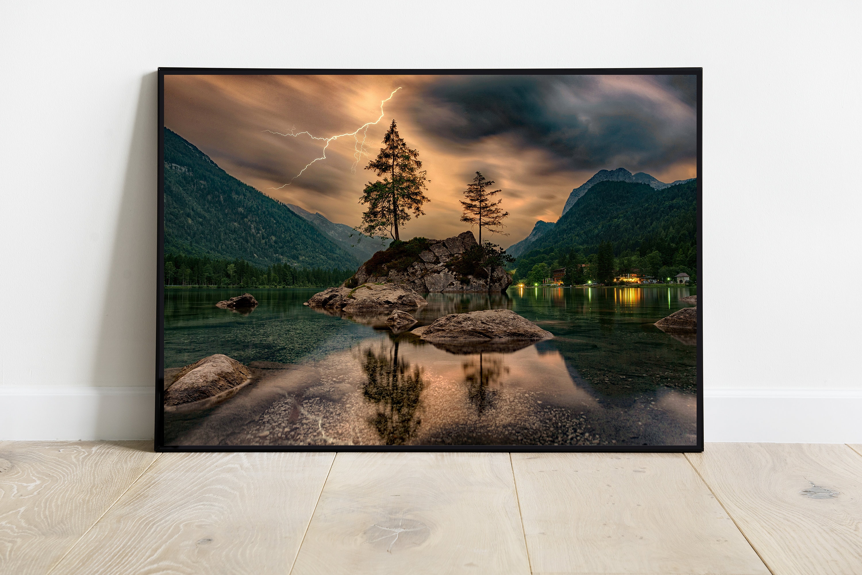 Large Wall Art, Large Canvas Art, Lightning Storm, Scenic Photography ...