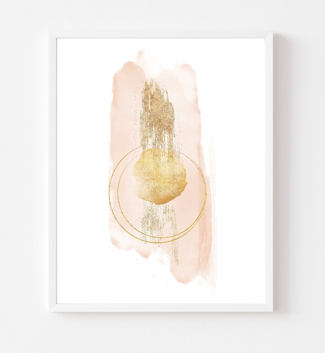 Gold and Pink Abstract Art Print, Modern Art Print, Wall Art, Home ...