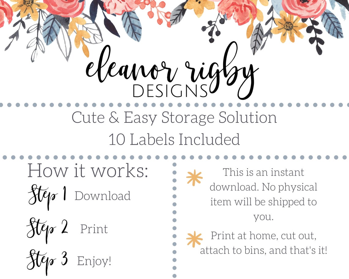 Baby Girl Clothing Bin Labels - Printable Labels for Storage Totes - 0 ...