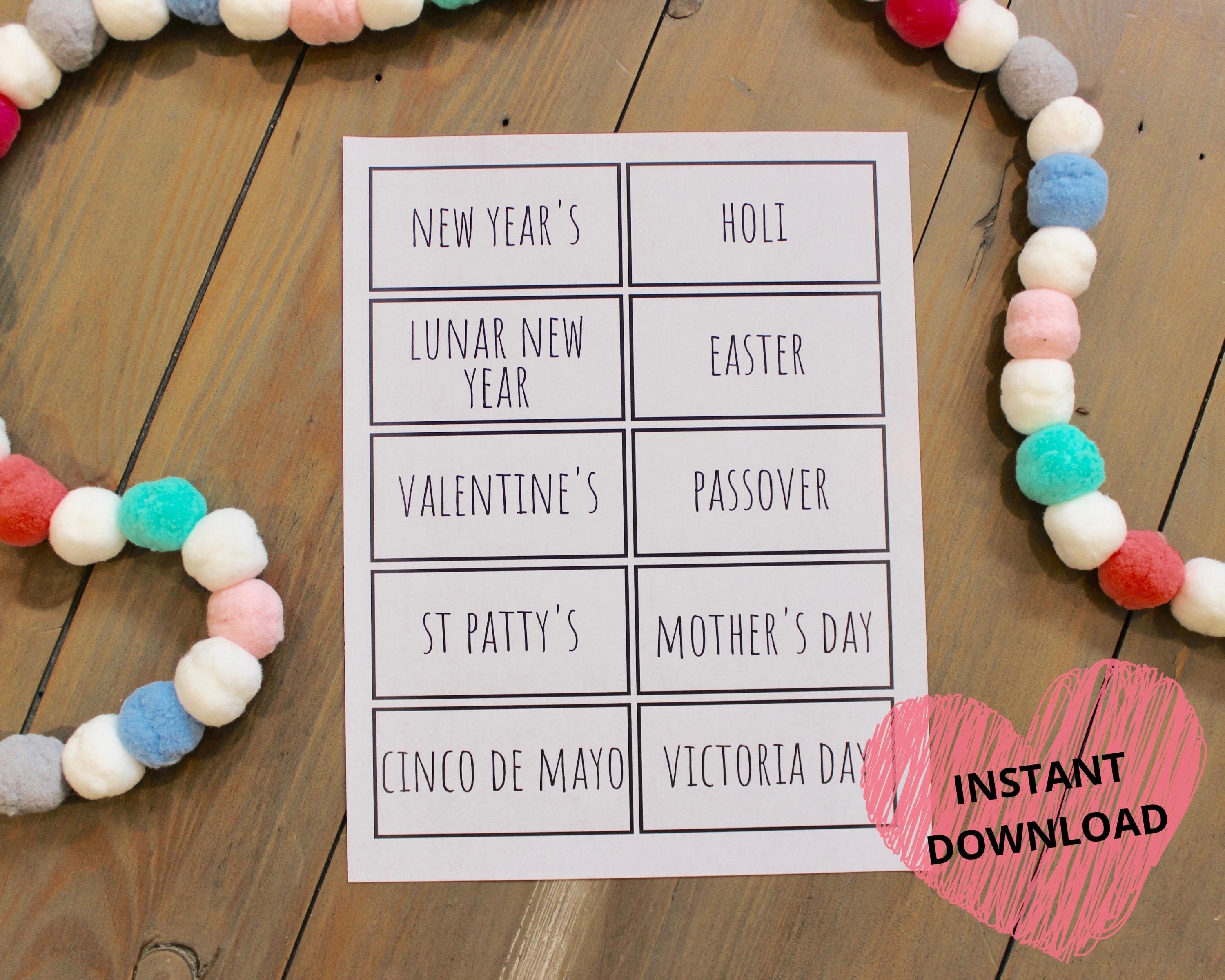 Easy Holiday & Seasonal Storage Tote Labels | Instant Download ...