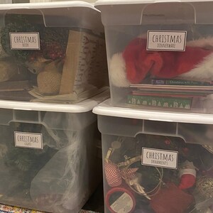 Easy Christmas Storage Labels - Instant Download - Etsy