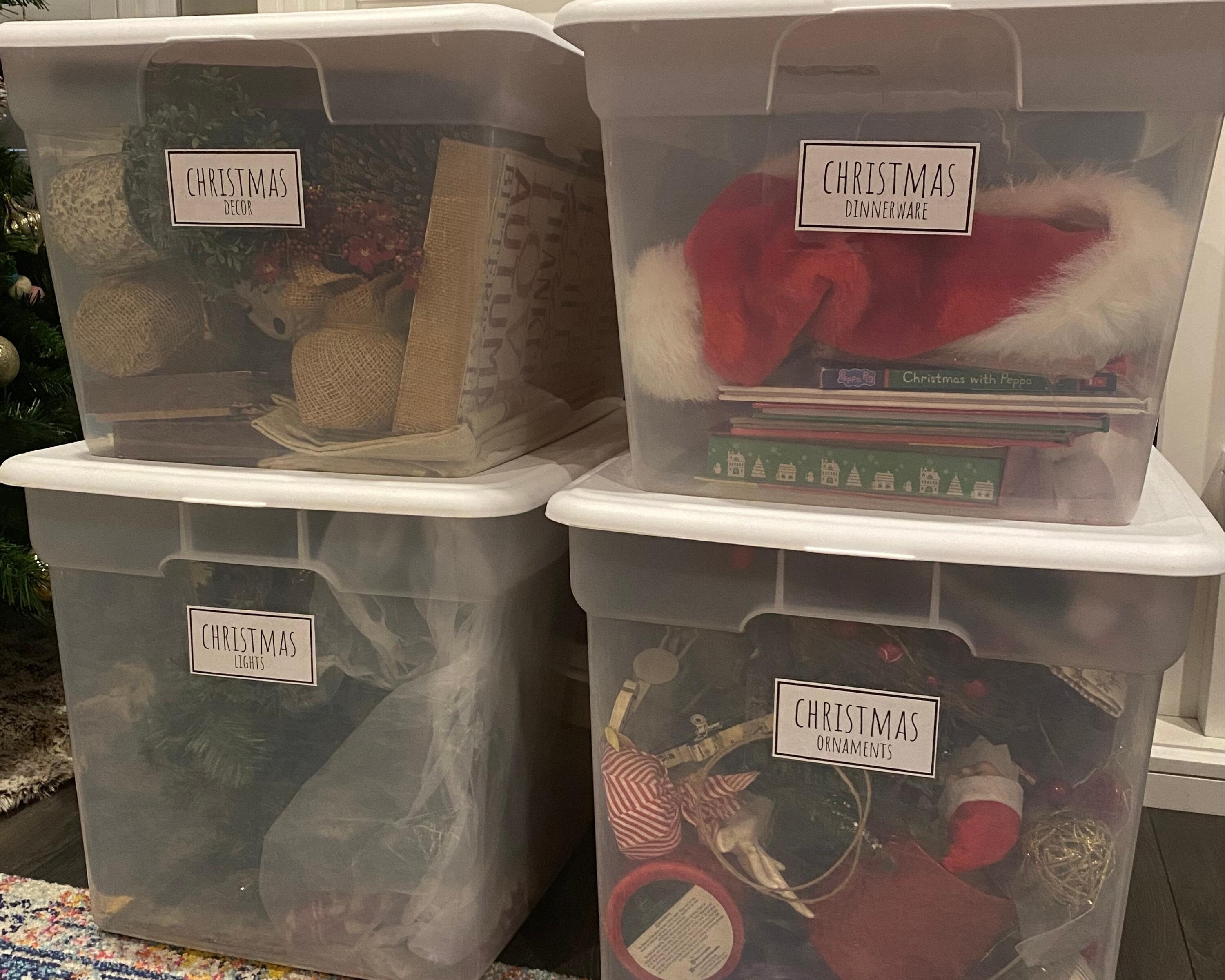 Easy Christmas Storage Labels - Instant Download - Etsy