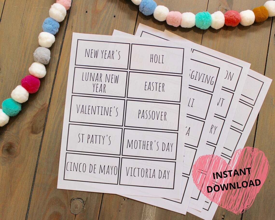 Easy Holiday & Seasonal Storage Tote Labels | Instant Download ...