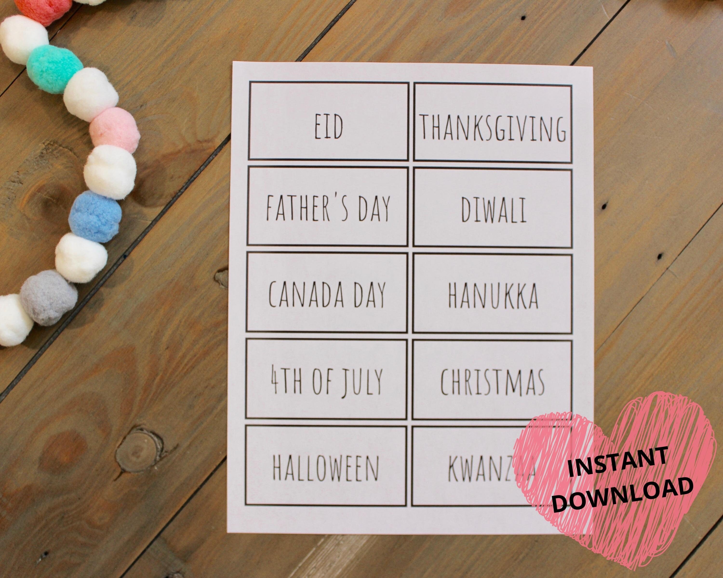 Easy Holiday & Seasonal Storage Tote Labels | Instant Download ...