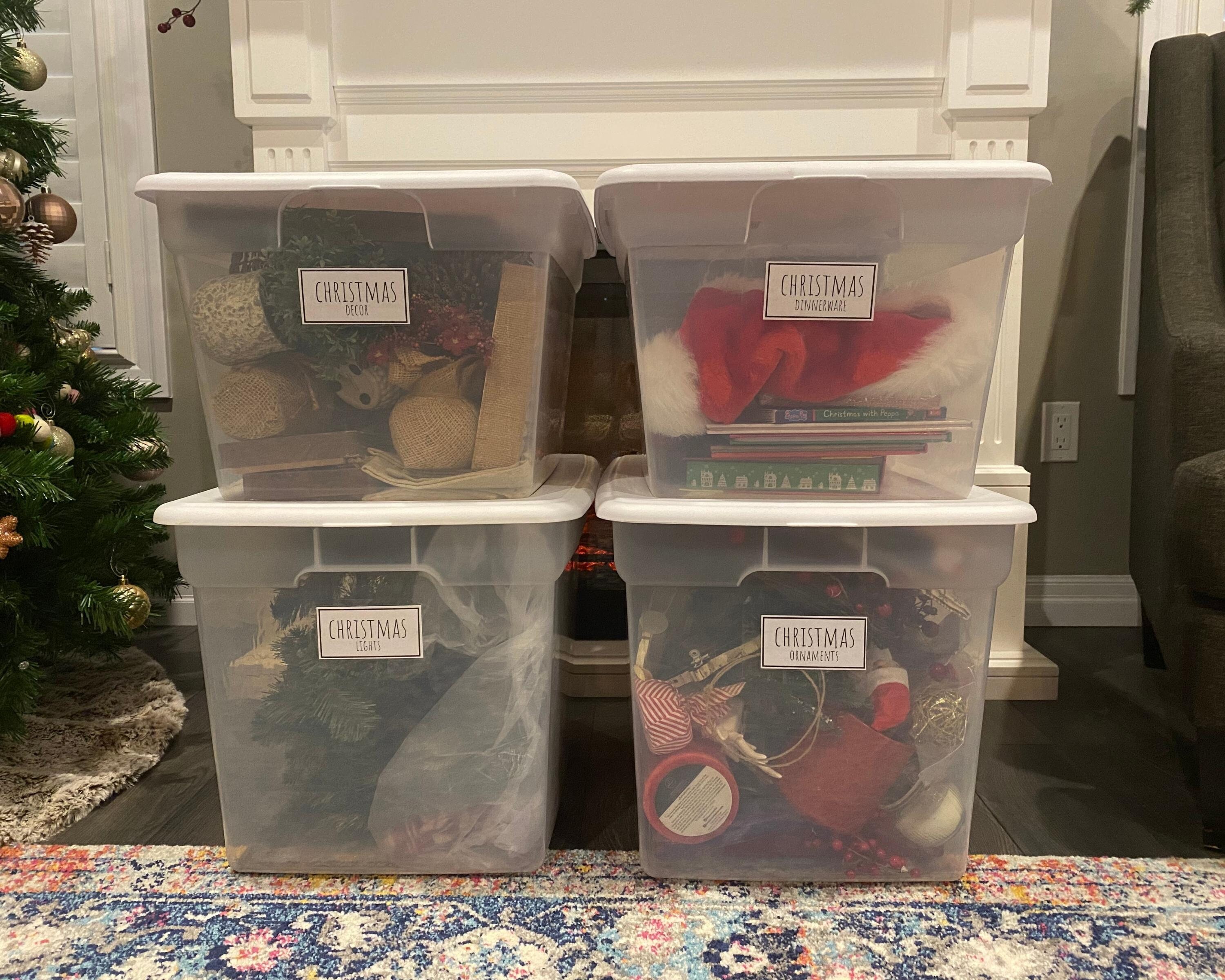 Easy Christmas Storage Labels - Instant Download - Etsy