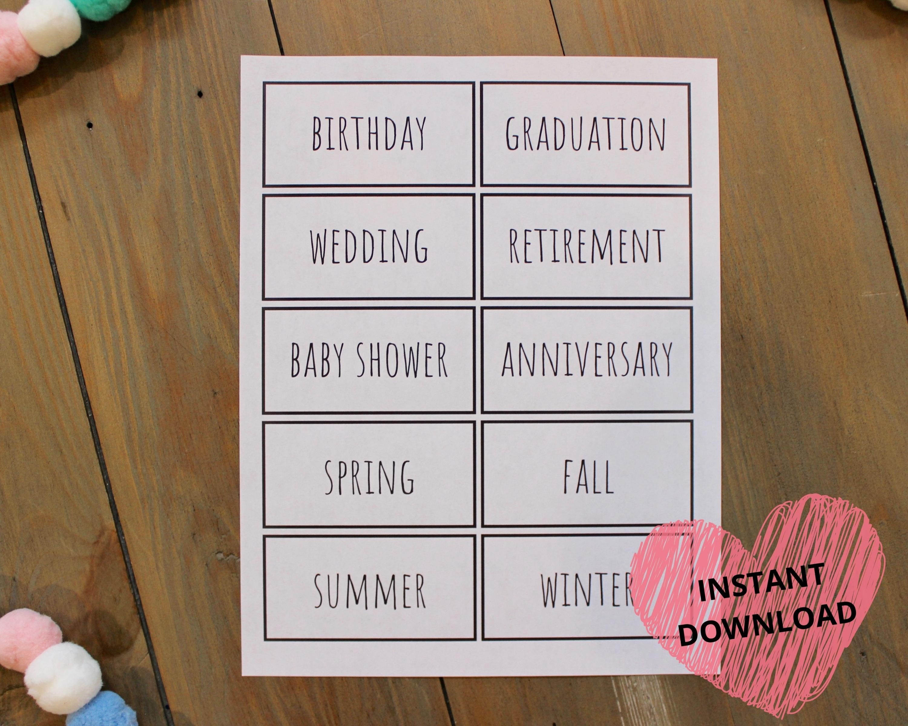 Easy Holiday & Seasonal Storage Tote Labels | Instant Download ...