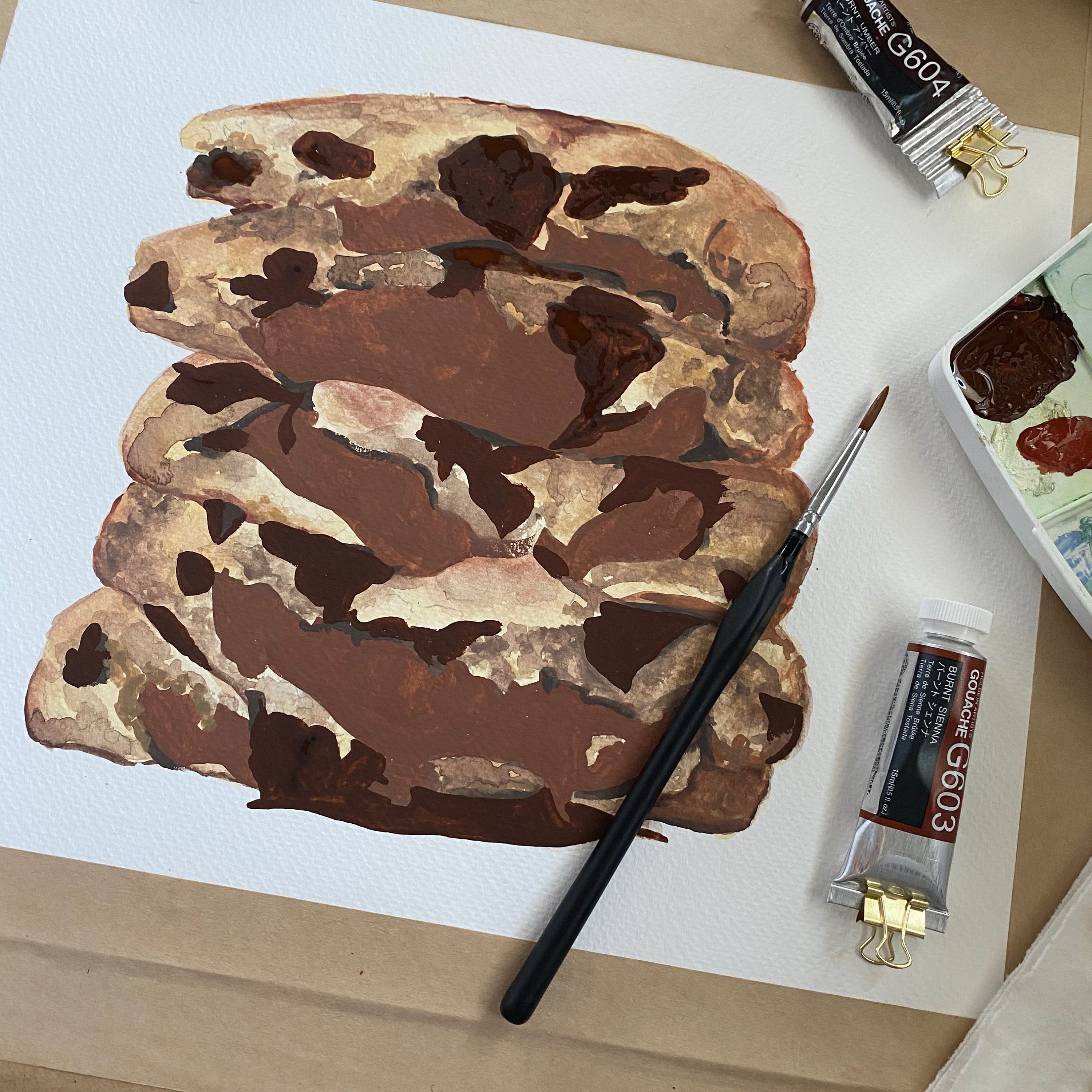 Cookie Art Chocolate Chip Cookie Painting Cookie Wall - Etsy