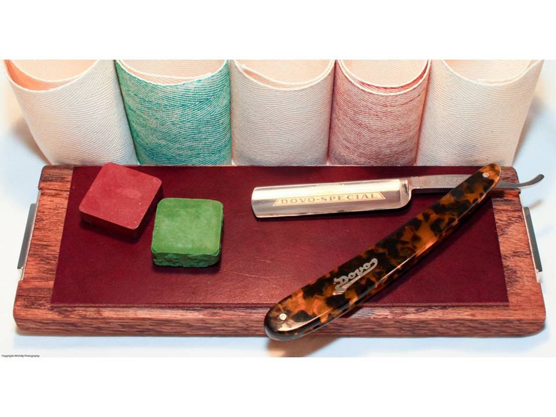 Razor Strop: Wide, Double Sided Latigo Leather & Linen Strop - Etsy