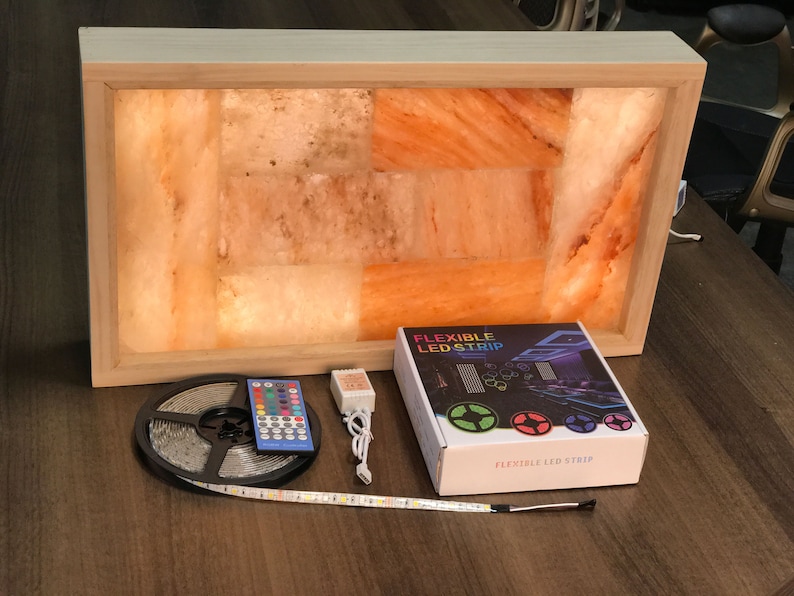 13" X 23" Salt Brick Wall Panel. Fully Assembled. Full Spectrum Remote ...
