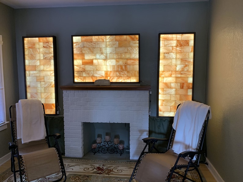 3 Piece Salt Wall System - Two 24" X 60" and One 36" X 48" Himalayan ...