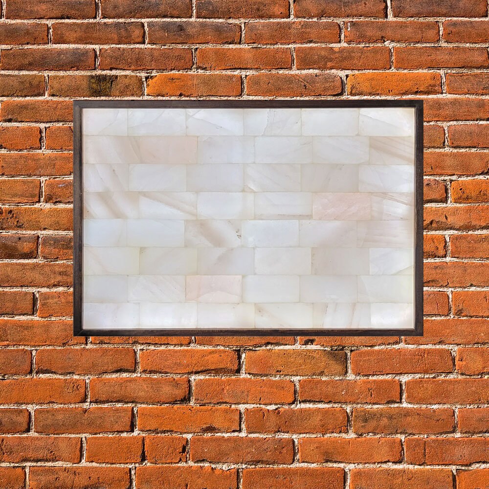 36" X 48" Rare White Himalayan Salt Brick Wall With Full Color Spectrum ...