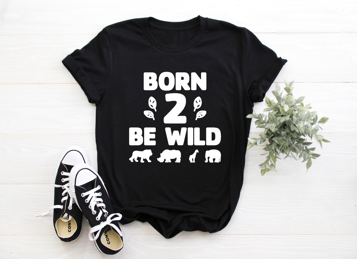 Kid's born 2 Be Wild 2nd Birthday T-shirt - Etsy