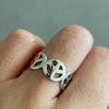 Sterling Silver Triple Interlocked Ring, Multi Band Rings, Intertwining ...