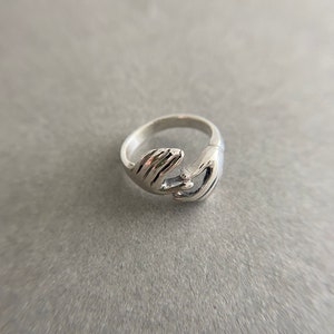 Sterling Silver Two Hands Rings - Sterling Silver - Etsy