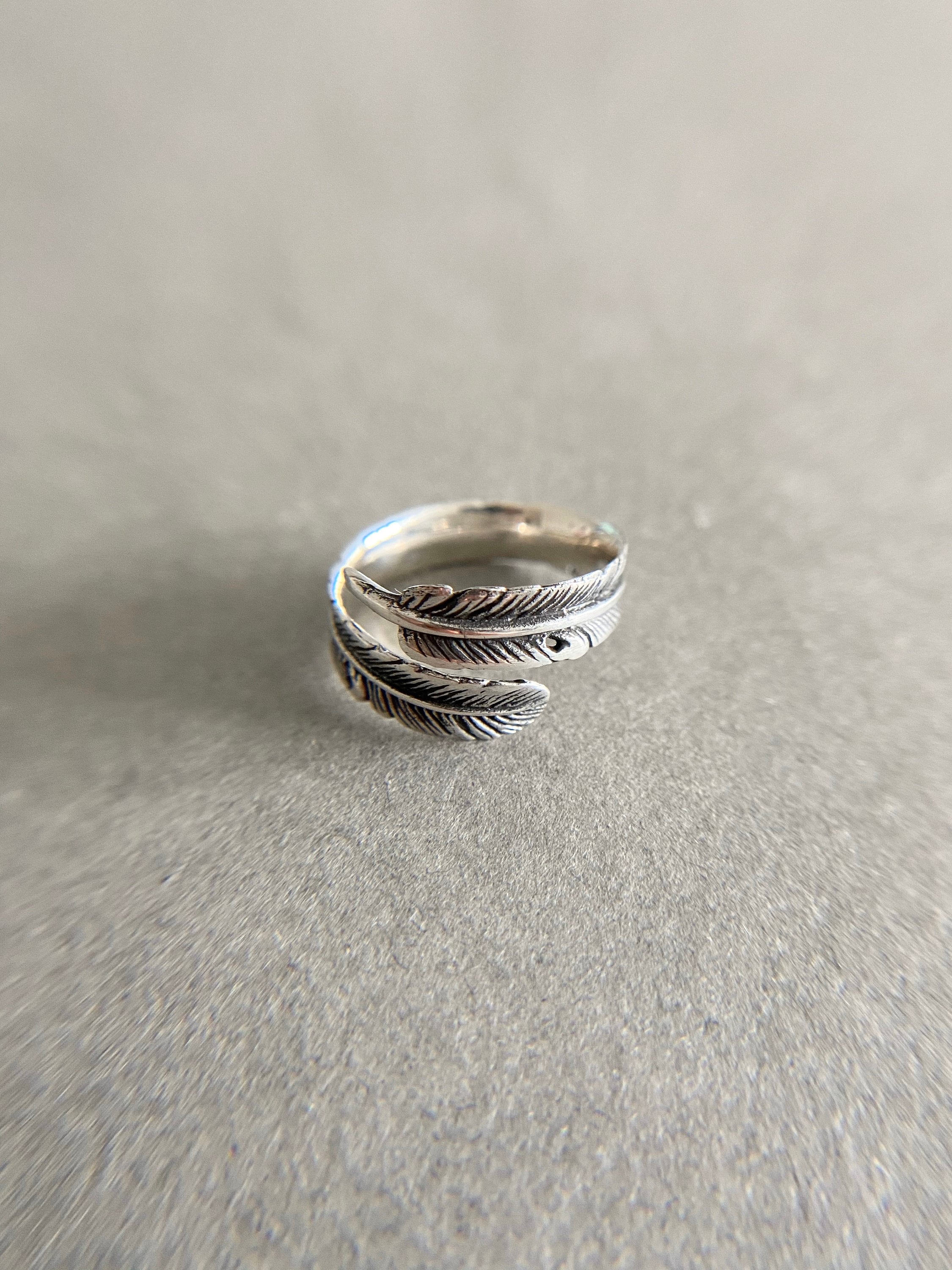 Sterling Silver Feather Ring, Simple Minimalist Ring - Sterling Silver ...