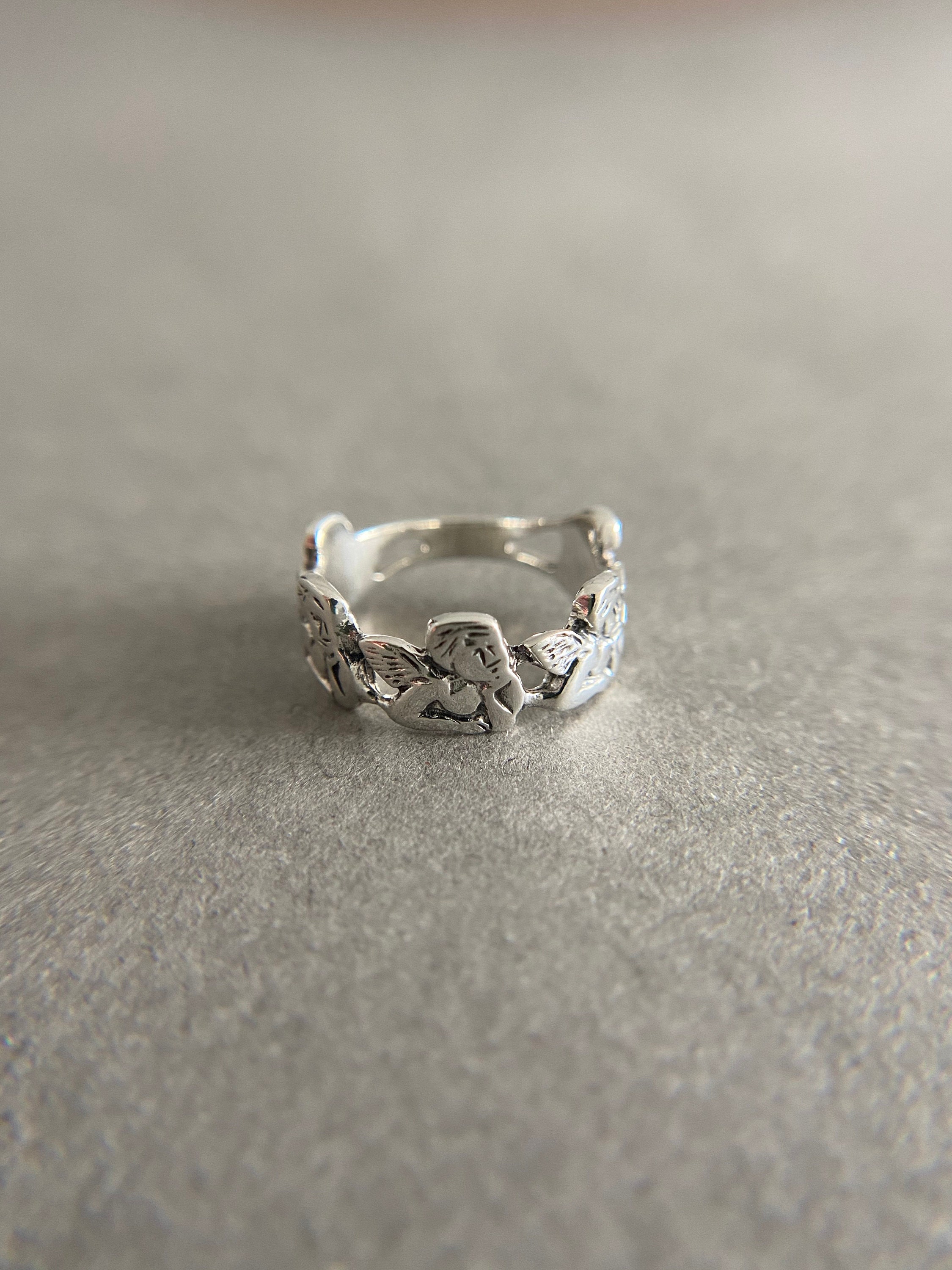Sterling Silver Angel Ring Sterling Silver | Etsy