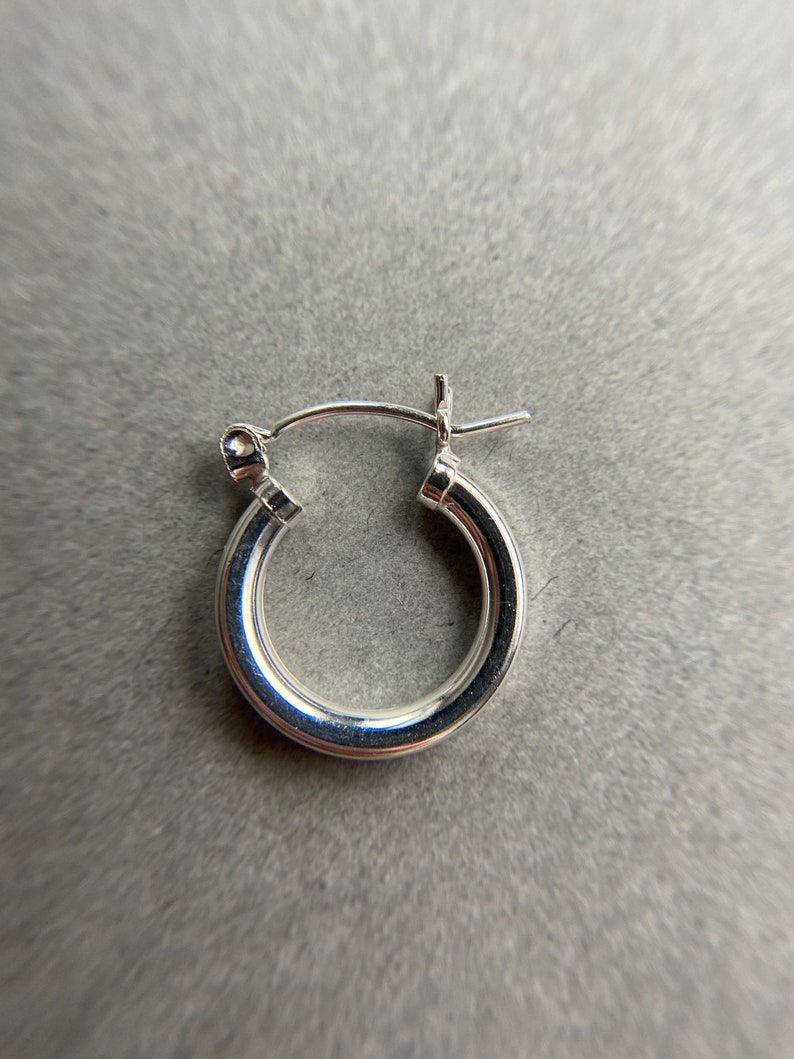 Sterling Silver Buckle Hoops Type G Light Weight Hoop Simple - Etsy