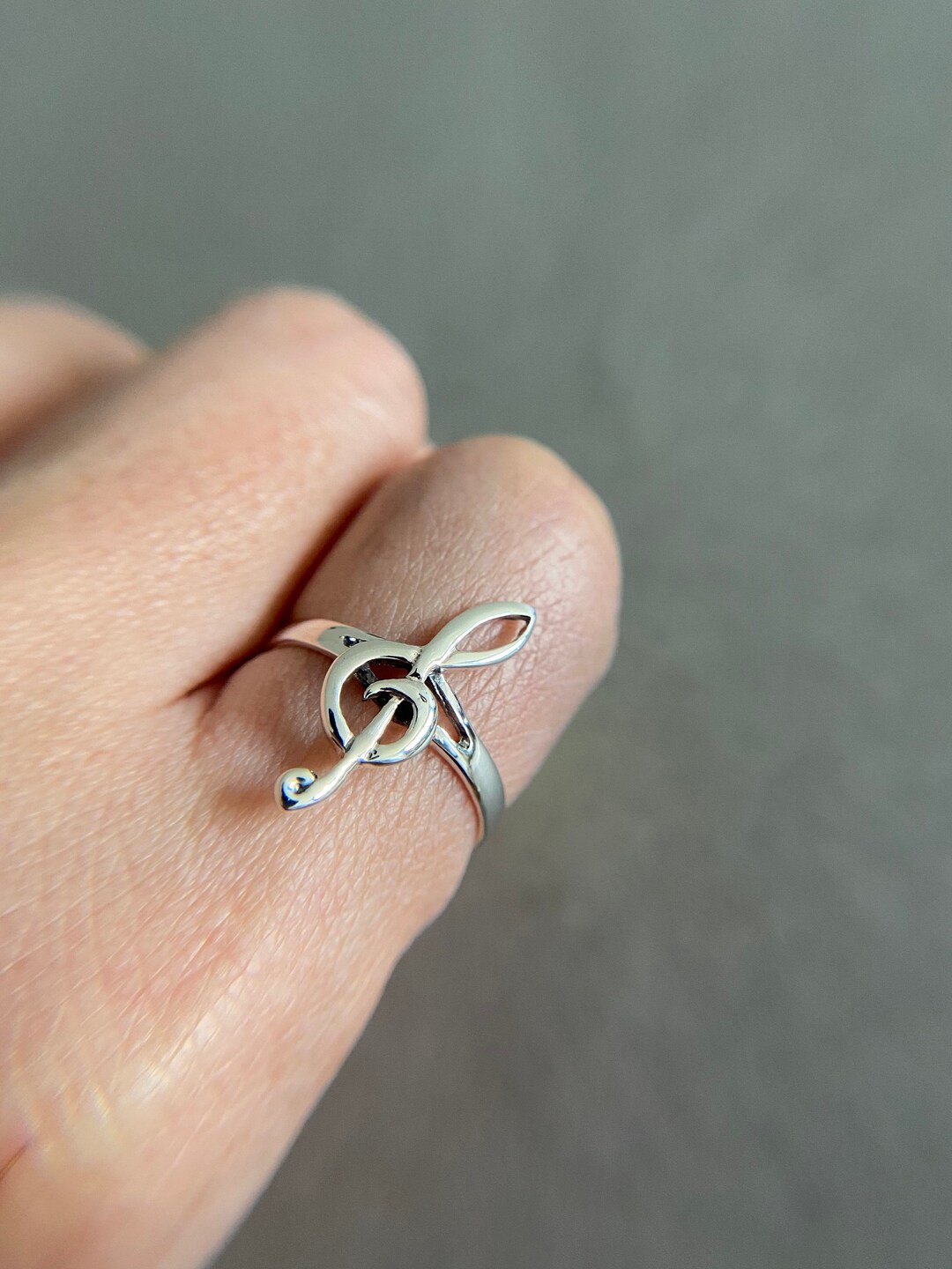 Sterling Silver G-clef Music Note Rings Type A - Sterling Silver - Etsy