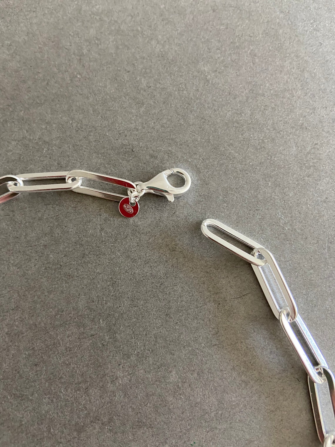 Sterling Silver FLAT Thick Paperclip Chain Necklace Silver | Etsy