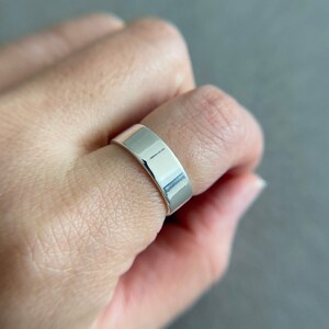 Sterling Silver Flat 6mm Ring - Sterling Silver - Etsy