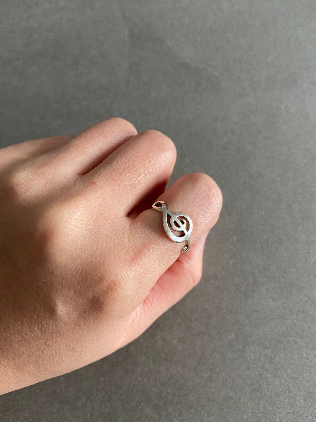 Sterling Silver G-clef Music Note Rings Type B- Sterling Silver - Etsy