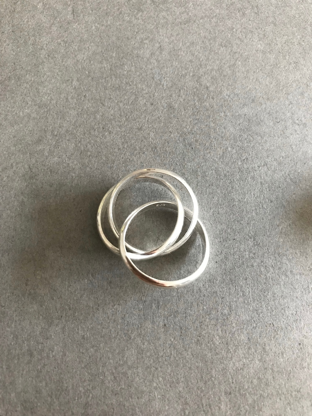 Sterling Silver Triple Interlocked Ring, Multi Band Rings, Intertwining ...