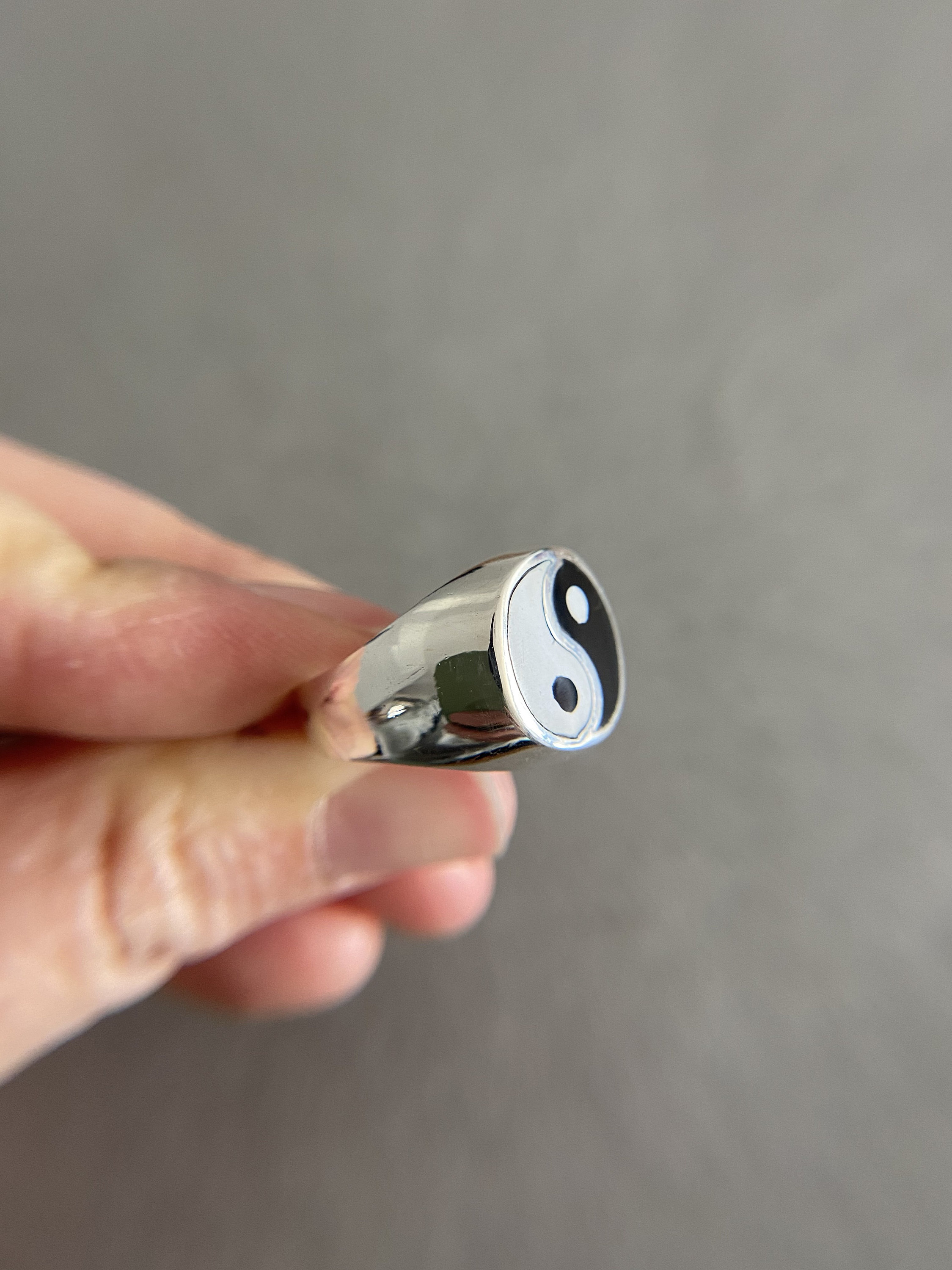Sterling Silver Big Yin and Yang Rings - Sterling Silver - Etsy
