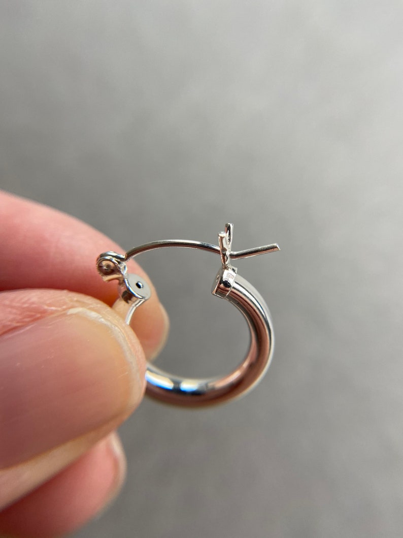 Sterling Silver Buckle Hoops Type G Light Weight Hoop Simple - Etsy