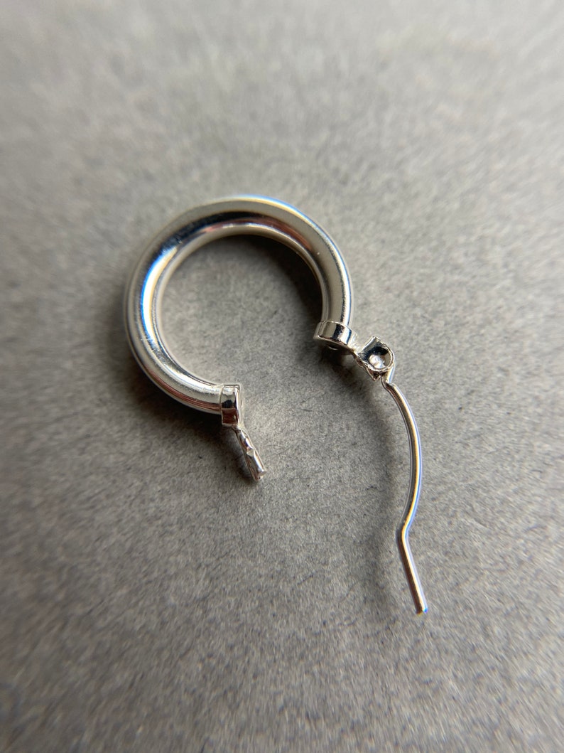 Sterling Silver Buckle Hoops Type G Light Weight Hoop Simple - Etsy