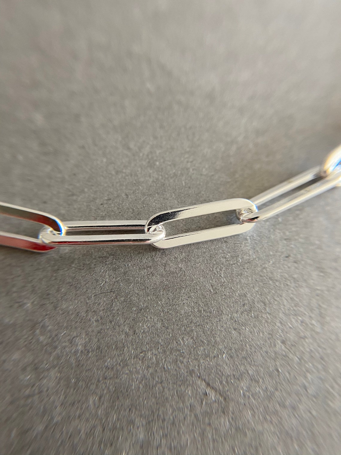 Sterling Silver FLAT Thick Paperclip Chain Necklace Silver | Etsy